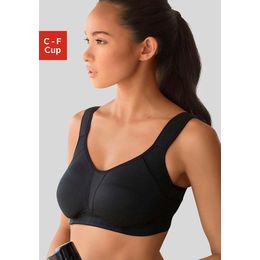 active by Lascana Sport-BH LASCANA ACTIVE Gr. 70, Cup F, schwarz Damen BHs ohne Bügel für Sportarten mit starker Belastbarkeit