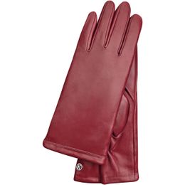 Lederhandschuhe Kessler "Keira" Gr. 7,5, rot Damen Handschuhe mit weichem Innenfutter