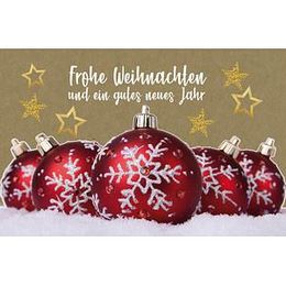 Luma Weihnachtskarte Kugel mit Schneeflocke DIN B6