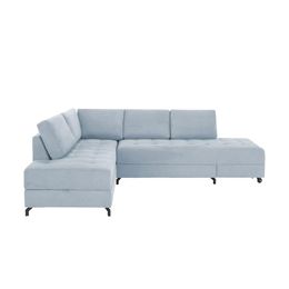 Smart Ecksofa Carla ¦ blau ¦ Maße (cm): B: 291 H: 88 T: 222