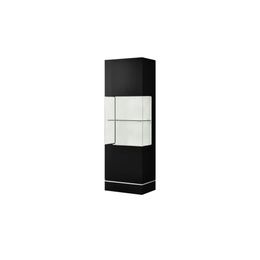 Leonardo Vitrine Cube ¦ schwarz ¦ Maße (cm): B: 63 H: 192 T: 42