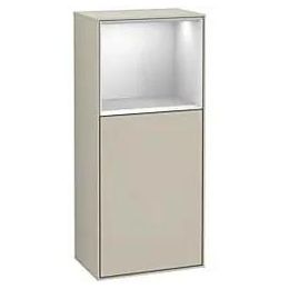 Villeroy & Boch Villeroy und Boch Finion Seitenschrank G500MTHH 41,8x93,6cm, links, Emotion, Regal oben White Matt, Sand Matt Lacquer