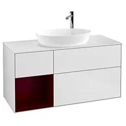 Villeroy & Boch Villeroy und Boch Finion Waschtischunterschrank G941HBMT 120cm, Abdeckplatte white matt, Emotion, Regale Peony matt lacquer, White matt lacquer