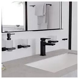 Hansgrohe Metropol Waschtisch-Einhebelmischer 32507340 Ausladung 135 mm, Push-Open Ablaufgarnitur, brushed black chrome