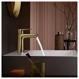 Hansgrohe Talis E Waschtisch-Einhebelmischer 71710990 mit Ablaufgarnitur, polished gold optic