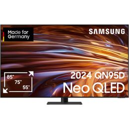 F (A bis G) Samsung QLED-Fernseher Fernseher Neural Quantum 4K AI Gen2 Prozessor, bis zu 144Hz schwarz (graphitschwarz)