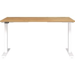 Schreibtisch Germania "Jet, elektrisch höhenverstellbar" Tische Gr. B/H/T: 140 cm x 72 cm x 80 cm, weiß (navarra, eiche, nachbildung, weiß, navarra, nachbildung) moderne Farbvariationen, Breite 120140160180 cm, Made in Germany