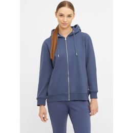 Sweatjacke Bench. "643167" Gr. 36, blau (crown blue) Damen Sweatjacken