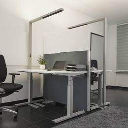 ARCCHIO LED-Büro-Stehlampe Jolinda, silber, Sensor, Dimmer, 2er-Set