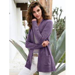 Cardigan aus 100% Schurwolle Peter Hahn lila