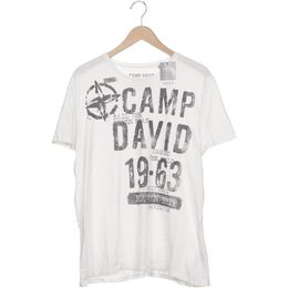 CAMP DAVID Herren T-Shirt, weiß, Gr. 54