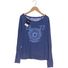 Pepe Jeans Damen Langarmshirt, blau, Gr. 34