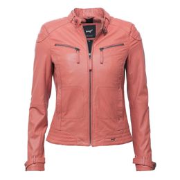 Maze Damen Lederjacke "31Ryana", rosa, Gr. XL, Obermaterial: 100% Lammleder; Futter: 100% Baumwolle; &Auml;rmelfutter: 100% Polyester, Jacken