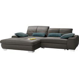 Ecksofa, B:276cm H:89cm T:198cm, grau, SET ONE BY Musterring, 100% Polyester, Wohnzimmer, Sofas, "SO 1200 inkl. Sitztiefen- & Rückenverstellung für