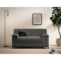 1,5-Sitzer Inosign, B:144cm H:76cm T:81cm, grau, 100% Polyester, Sofas, "Jamie 2 B/T/H: 144/81/76 cm, auch in Cord", zeitlos, modern, mit