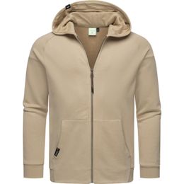 Ragwear Herren Kapuzensweatjacke "Zenway", beige, Basic, Gr. 4XL, Sweatware, Obermaterial: 70% Baumwolle, 30% Polyester, Sweatjacken, Herren Basic