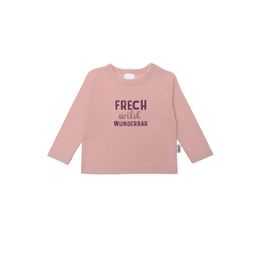 Liliput Mädchen Langarmshirt "Frech wild wunderbar", rosa, Gr. 86, bedruckt, 100% Baumwolle, Shirts, mit coolem Statement-Print