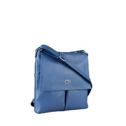 Damen Umhängetasche "München", Collezione Alessandro, blau, Leder, Taschen, Echtes Leder mit vielen Fächern