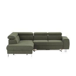 U.N.O uno Ecksofa Los Angeles ¦ grün ¦ Maße (cm): B: 249 H: 72 T: 207