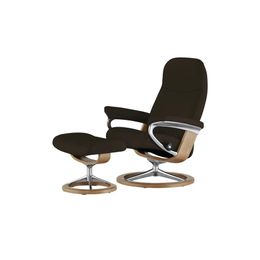 stressless Relaxsessel mit Hocker Leder Consul M ¦ braun ¦ Maße (cm):