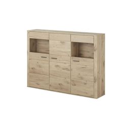 U.N.O uno Highboard Lantis ¦ holzfarben ¦ Maße (cm): B: 179 H: 130 T: 38