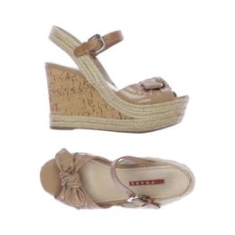 Prada Damen Sandale, beige, Gr. 36