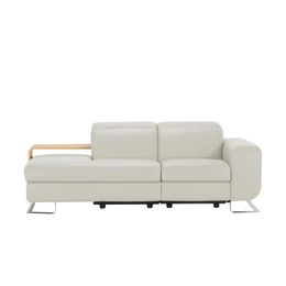 JOOP! Ledersofa 8151 ¦ grau ¦ Maße (cm): B: 211 H: 74 T: 111