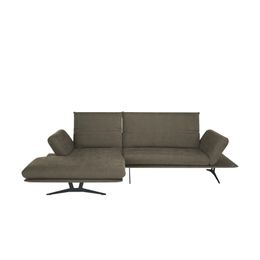 Koinor Ecksofa aus Flachgewebe Francis ¦ braun ¦ Maße (cm): B: 284 H