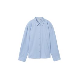 Tom Tailor Damen Oversized Kord Bluse, blau, Uni, Gr. 36