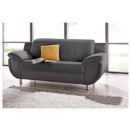 2-Sitzer Trendmanufaktur "Rondo 3, mit extrabreiten Armlehnen für mehr Sitzkomfort" Sofas Gr. B/H/T: 178cm x 85cm x 94cm, Struktur fein-Luxus-Microfaser ALCAZAR, Ohne Federkern, grau (grau, dunkelgrau) wahlweise mit Federkern