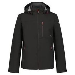 Softshelljacke Icepeak "Icepeak BAZINE" Gr. 50, schwarz Herren Jacken mit dezenten Logoschriftzügen