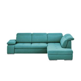 switch Ecksofa Avilla ¦ türkis/petrol ¦ Maße (cm): B: 285 H: 86 T: 2