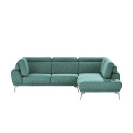 Höffner Ecksofa Sona ¦ türkis/petrol ¦ Maße (cm): B: 273 H: 83 T: 207