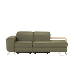 JOOP! Ledersofa 8151 ¦ grün ¦ Maße (cm): B: 211 H: 74 T: 111