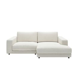 Jette Home Ecksofa in Cord Sila ¦ weiß ¦ Maße (cm): B: 250 H: 85 T: 1