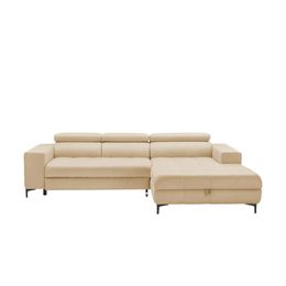 switch Ecksofa aus Mikrofaser Caro ¦ beige ¦ Maße (cm): B: 289 H: 93