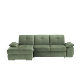 Höffner Ecksofa Gladys ¦ grün ¦ Maße (cm): B: 282 H: 103 T: 197