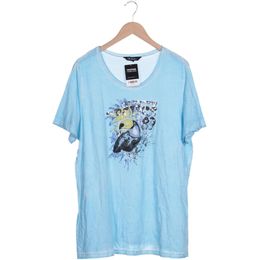 Ulla Popken Damen T-Shirt, blau, Gr. 46