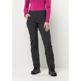 Trekkinghose Jack Wolfskin "GLASTAL WINTER PANTS W" Gr. 40, Normalgrößen, schwarz (black) Damen Hosen