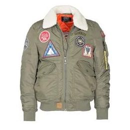 Bomberjacke Top Gun "TG23003" Gr. 56 (XXL), grün (olive) Herren Jacken