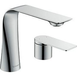 Duravit D.1 Waschtisch-2-Loch-Armatur D11120002010 ohne Zugstangen-Ablaufgarnitur, Ausladung 148mm, chrom