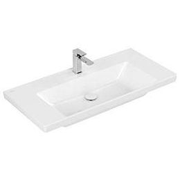 Villeroy & Boch Villeroy und Boch Subway 3.0 Schrank-Waschtisch 4A70A2R1 100x47cm, mit 1 Hahnloch/ohne Überlauf, weiß C-plus