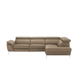 U.N.O uno Ecksofa Leder Dallas ¦ braun ¦ Maße (cm): B: 283 H: 74 T: 228