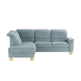 meinSofa Ecksofa Liva ¦ blau ¦ Maße (cm): B: 254 H: 106 T: 224