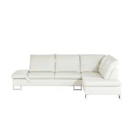 W.Schillig Ledersofa Saraa ¦ creme ¦ Maße (cm): B: 314 H: 86 T: 198