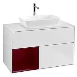 Villeroy & Boch Villeroy und Boch Finion Waschtischunterschrank G771HBMT 100cm, Abdeckplatte white matt, Emotion, Regale Peony matt lacquer, White matt lacquer