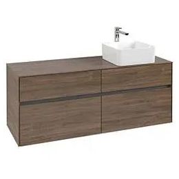 Villeroy & Boch Villeroy und Boch Collaro Waschtischunterschrank C04700VH 140 x 54,8 x 50 cm, Waschtisch rechts, Arizona Oak