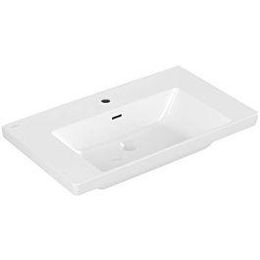 Villeroy & Boch Villeroy und Boch Subway 3.0 Schrank-Waschtisch 4A708001 80x47cm, mit 1 Hahnloch/mit Überlauf, weiß