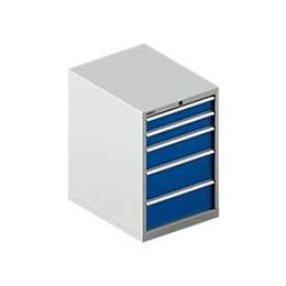 Schäfer Shop Schäfer Shop Select Schubladenschrank 27-36, 5 Schübe, bis 200 kg, B 564 x T 725 x H 850 mm, enzianblau/lichtgrau