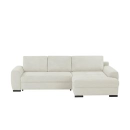 bobb Ecksofa in kuscheligem Cordstoff Soumia ¦ grau ¦ Maße (cm): B: 2